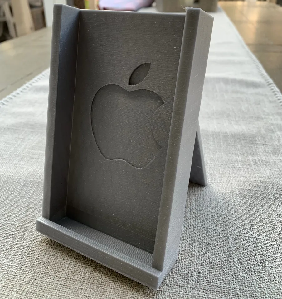 Any iPhone Holder with Apple Logo by davizmr | Download free STL model ...