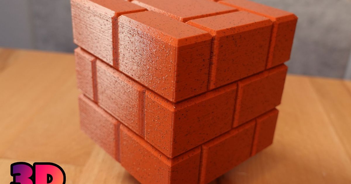 Print-in-Place Twisty Puzzle Box - Brick Block par 3D Printy ...