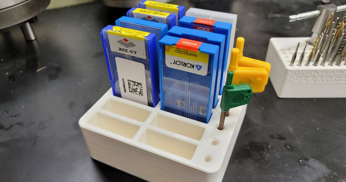 Lathe Insert Box Holder +Torx Wrenches by SaintLuke | Download free STL ...