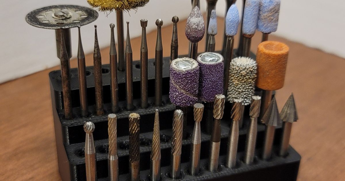 Simple Dremel Bit Organizer by SaintLuke | Download free STL model ...