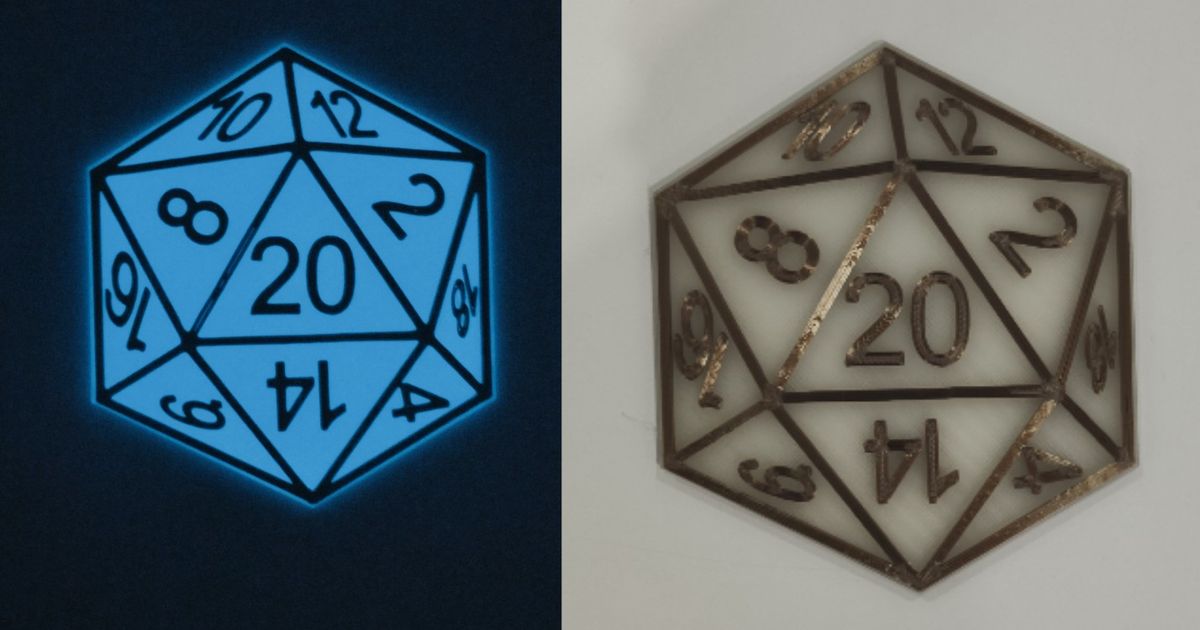 D20 D&D coaster or wall decoration Nr1 by PiotrRago | Download free STL ...