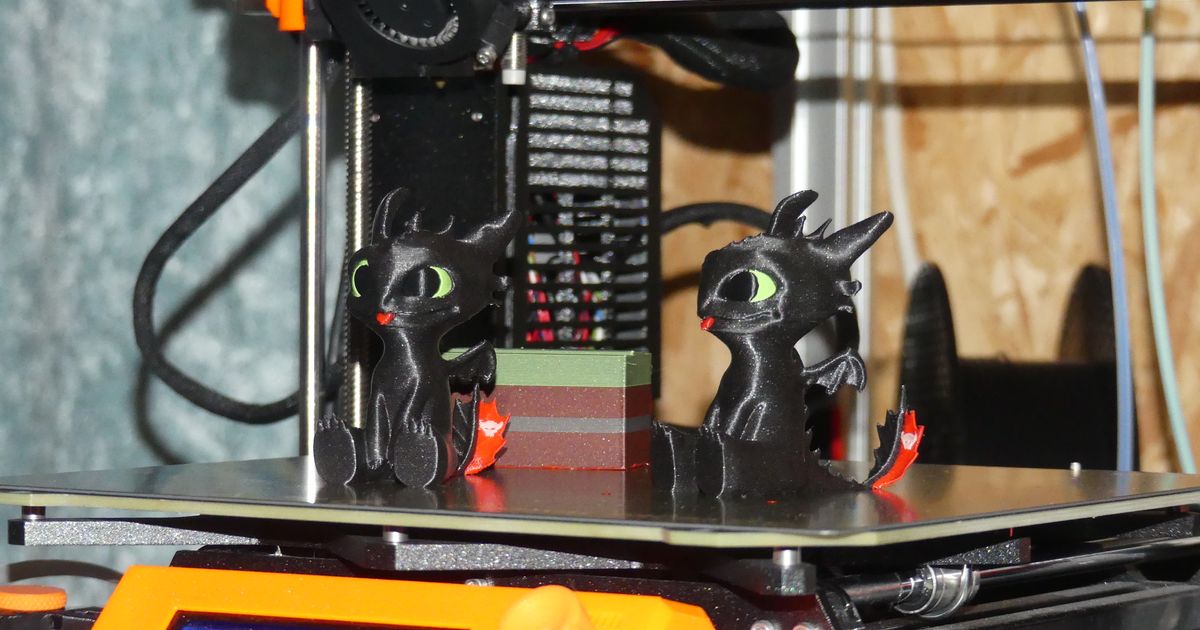 Toothless body.stl with stronger tail (MMU) by Schnipp | Download free ...