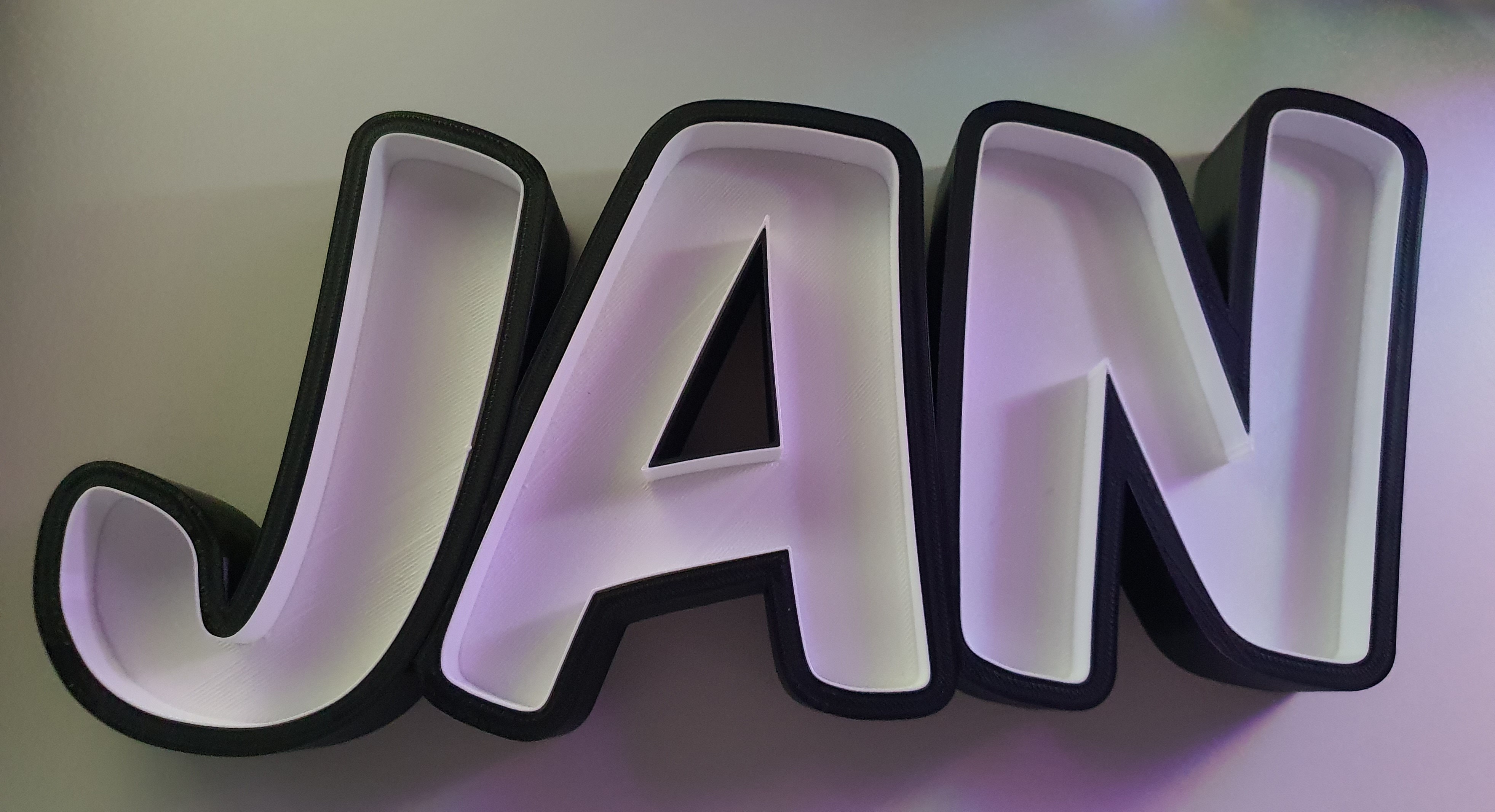 LED Name JAN by Timos 3D-Druck | Download free STL model | Printables.com