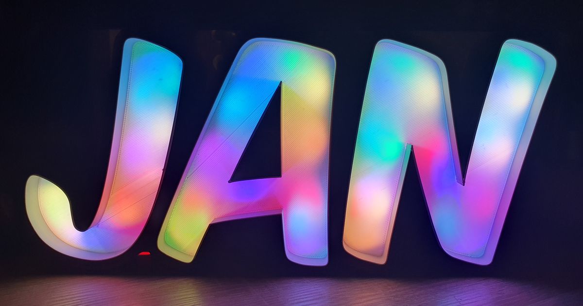 LED Name JAN by Timos 3D-Druck | Download free STL model | Printables.com
