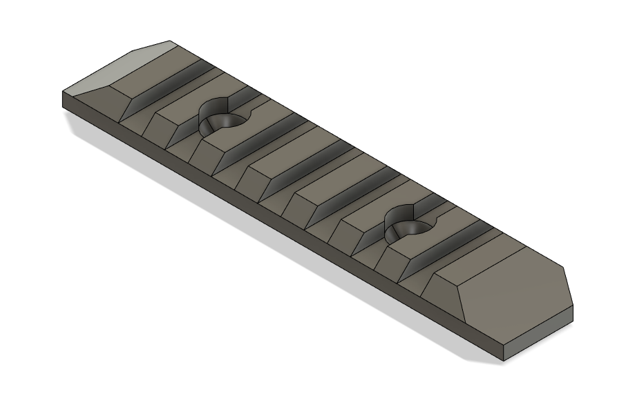 Airsoft keymod rail 75mm by Koddra | Download free STL model ...
