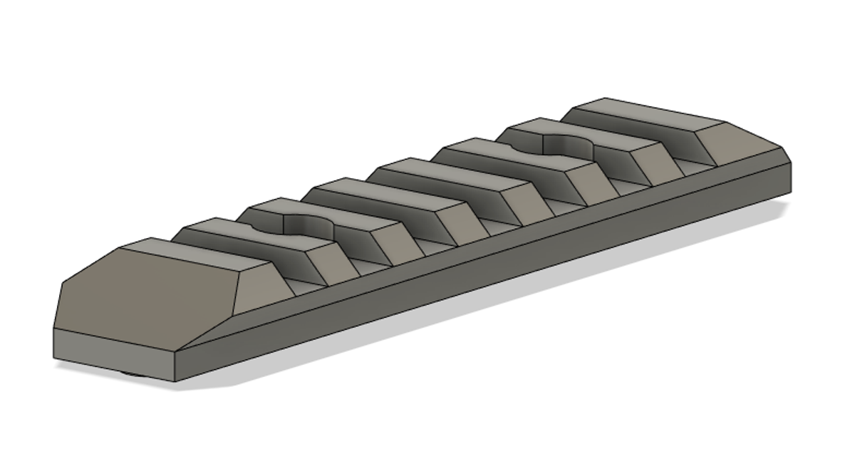 Airsoft keymod rail 75mm by Koddra | Download free STL model ...