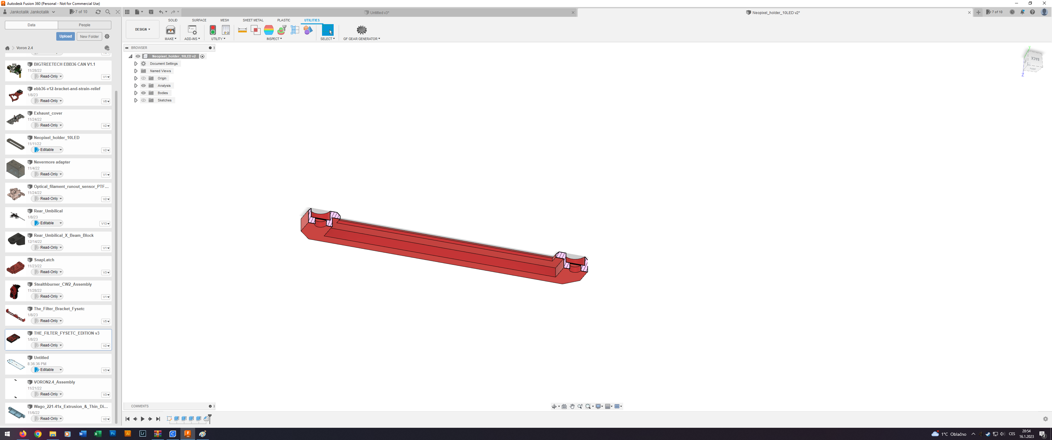 Klipper LED progress bar by Kotvic | Download free STL model ...
