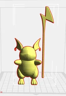 Raichu With detached Tail by curttom3D | Download free STL model ...