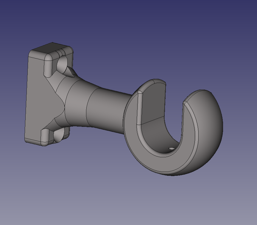 Curtain Rail Holder by Really Unimportant | Download free STL model ...