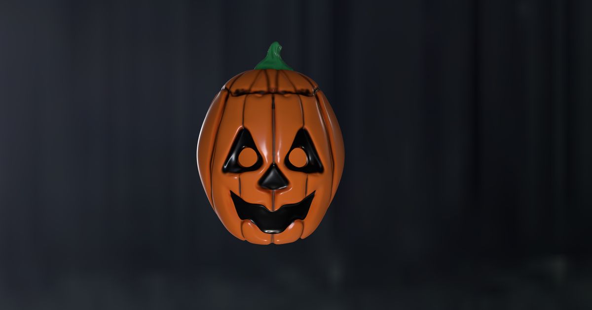 Halloween 3 Season Of The Witch Pumpkin Mask With Silver Shamrock Tag ...