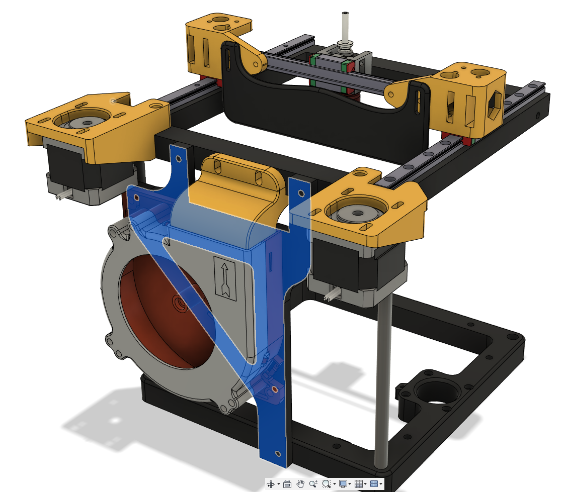 Rook 3D Printer - Mods - 120mm Fan duct / Mount / Blast shield by ...