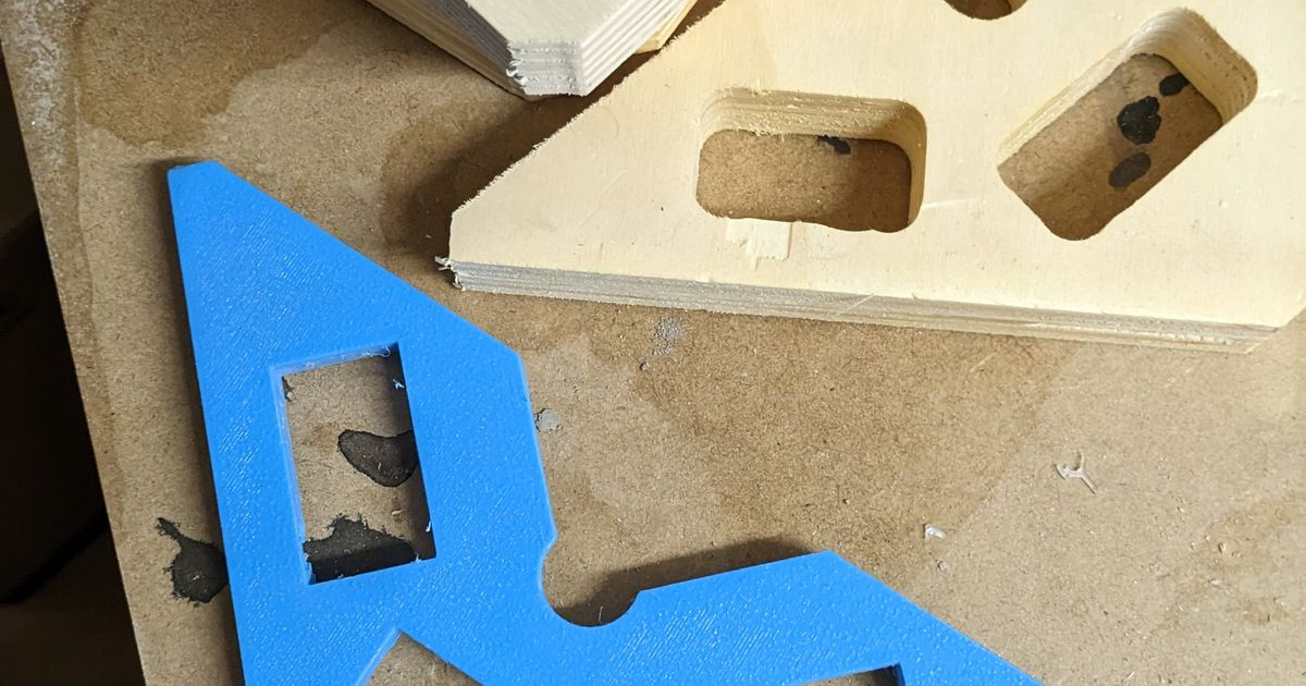 Corner clamp router template by dmarting | Download free STL model ...