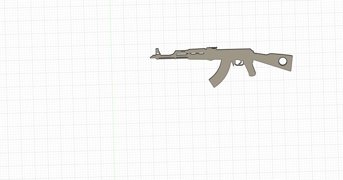 AK47 keychain by zap387 | Download free STL model | Printables.com