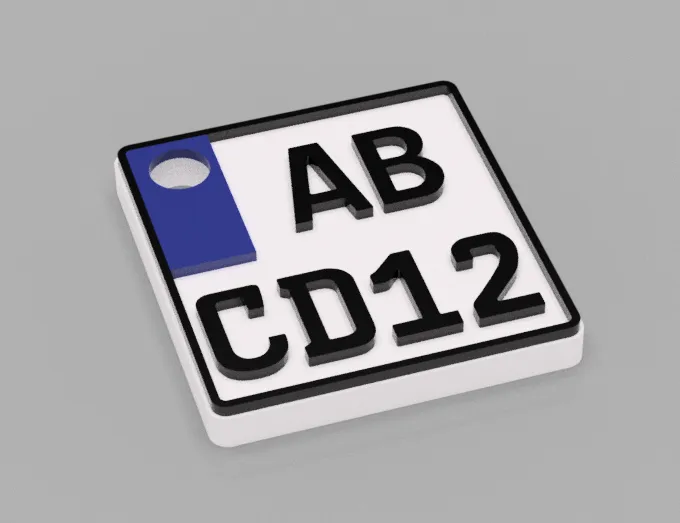 Numberplate / license plate Keyring (REMIX motorcycle) by Markus ...