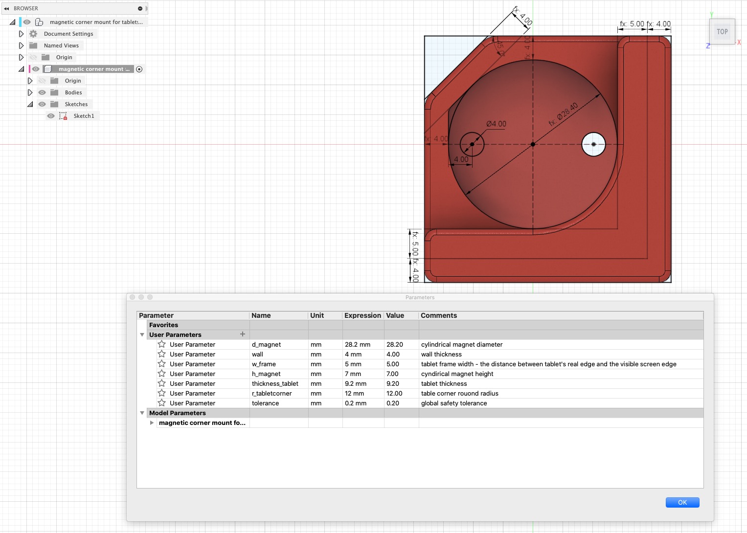 Magnetic tablet mount by fns720 | Download free STL model | Printables.com