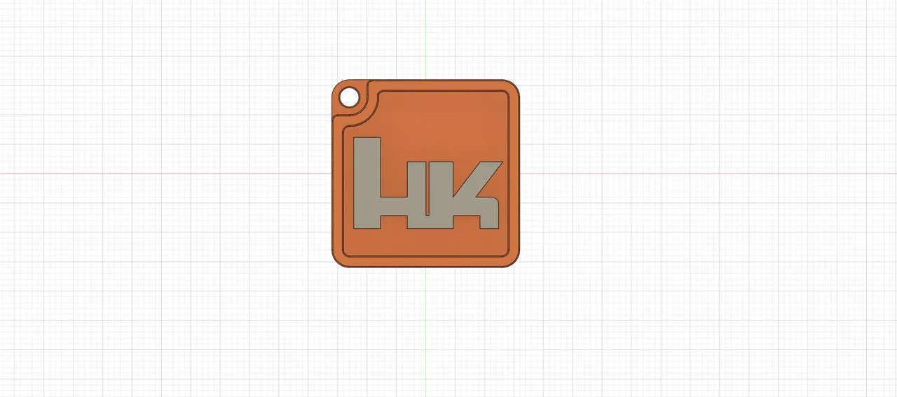 Heckler & Koch square keychain by zap387 | Download free STL model ...