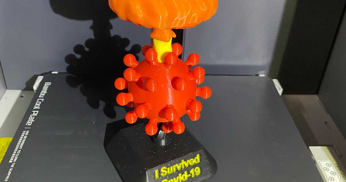 "I Survived Covid-19" Celebration Trophy | Nuclear by Modular Mushrooms ...