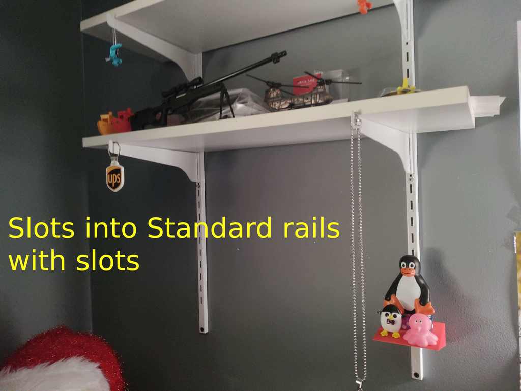 Shelf that fits standard shelving rails with slots by Jelly9539 ...