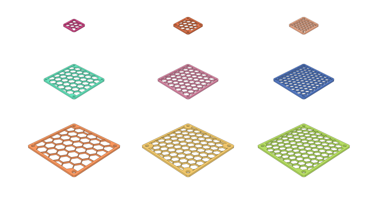 Parametric Fan Grill (Fusion) by cewo | Download free STL model ...