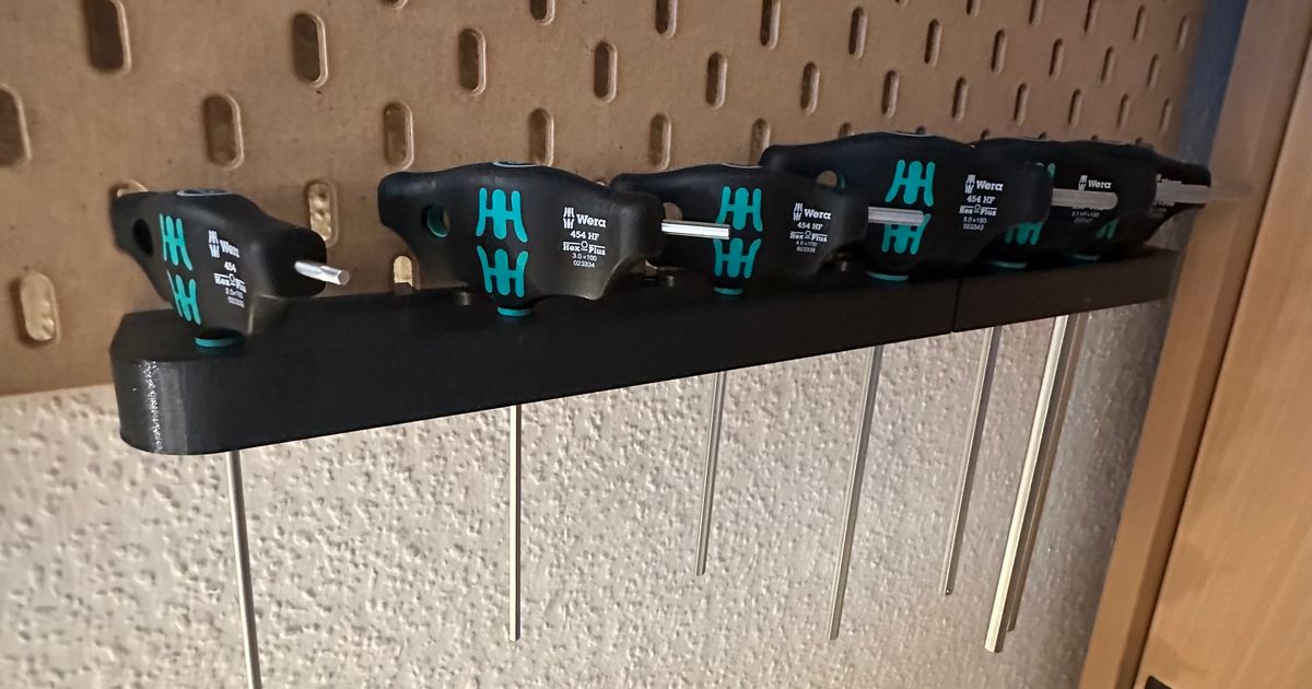 Wera Cross-Handle Screwdriver mount for IKEA Skadis by pixelwave | Download free STL model ...