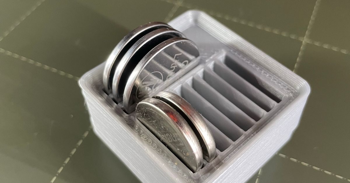 Gridfinity 1x1 Battery Storage CR2032 & CR2430 by scheff | Download ...