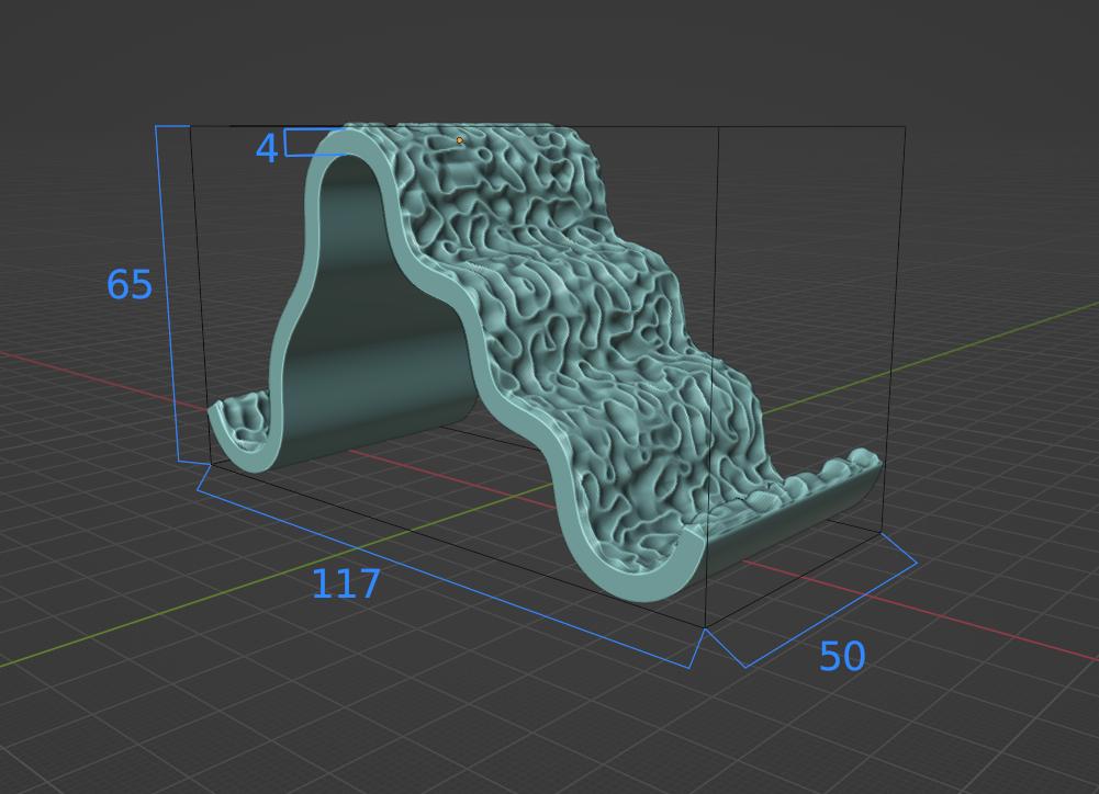 Curvy Textured Phone Stand "WAVES" by Windkanter | Download free STL ...