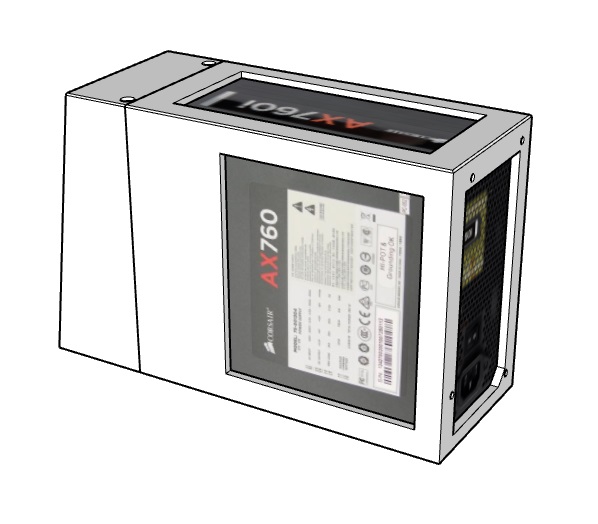 Rám pro zdroj ATX Corsair AX760i by Nevi | Download free STL model ...