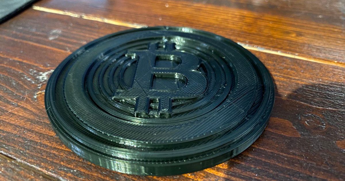 BITCOIN coaster by MikeD | Download free STL model | Printables.com