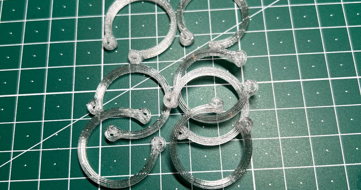 Parametric snap ring by Crocmagnon | Download free STL model ...