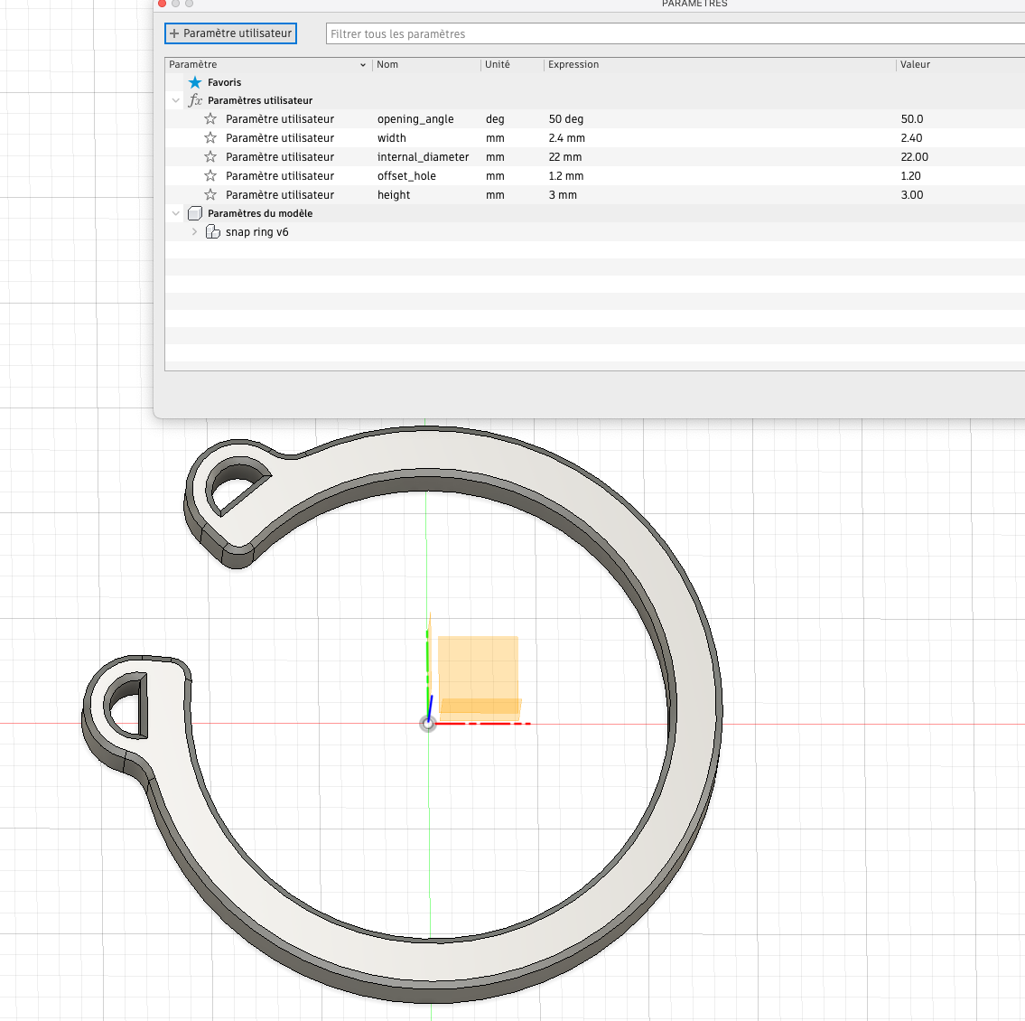 Parametric snap ring by Crocmagnon | Download free STL model ...