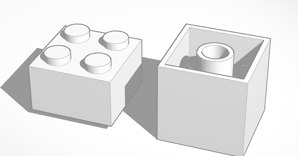 1 way lego brick (open and closed) by WoodMan_1 | Download free STL ...