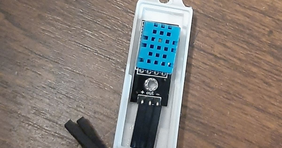 DHT11 holder (with hole for DuPont) by matthew s | Download free STL model | Printables.com