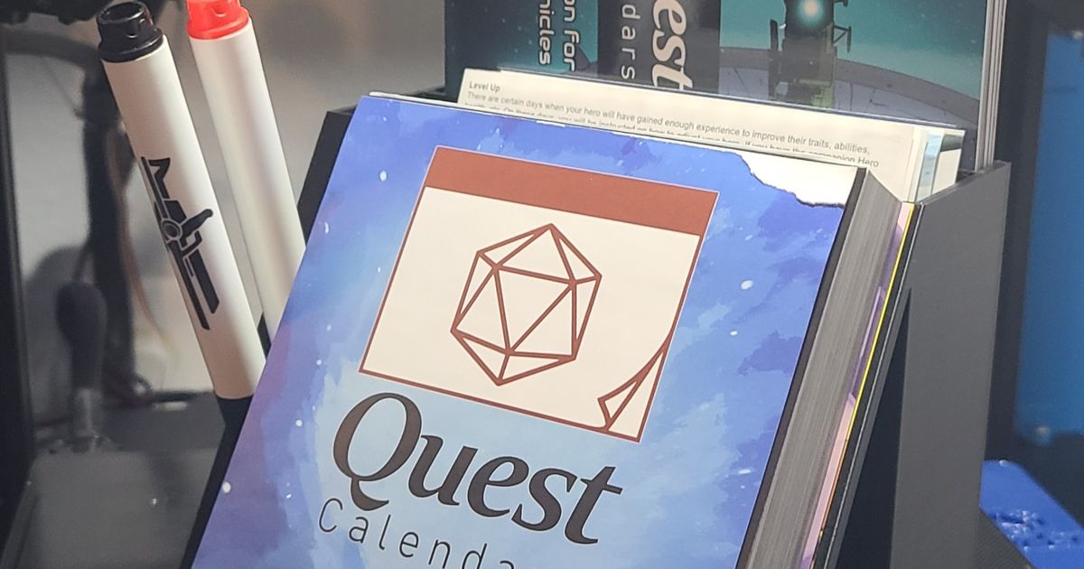 Quest Calendar Holder by B K | Download free STL model | Printables.com
