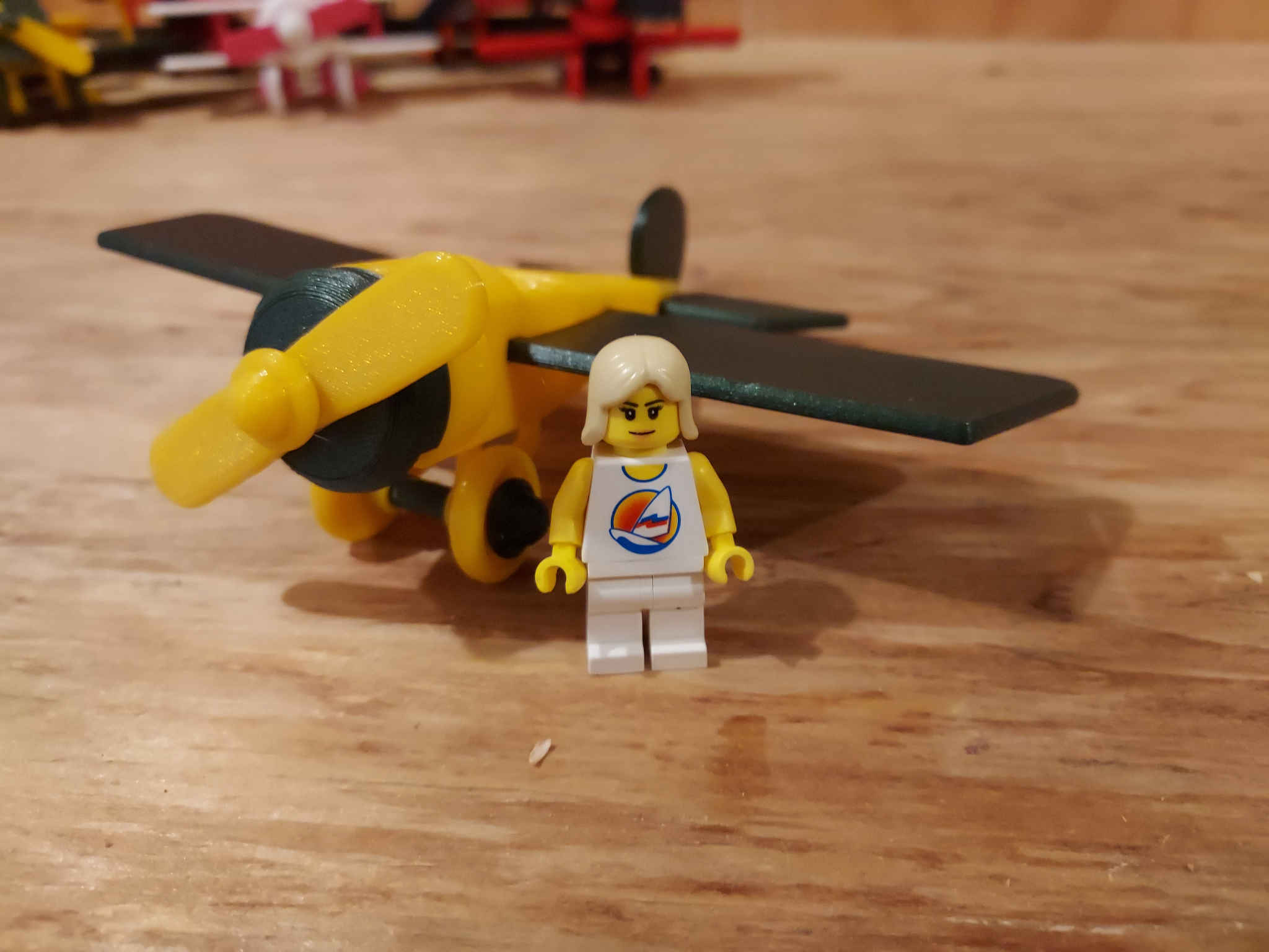 Snap together monoplane for Lego Minifigs to pilot by Robert | Download ...