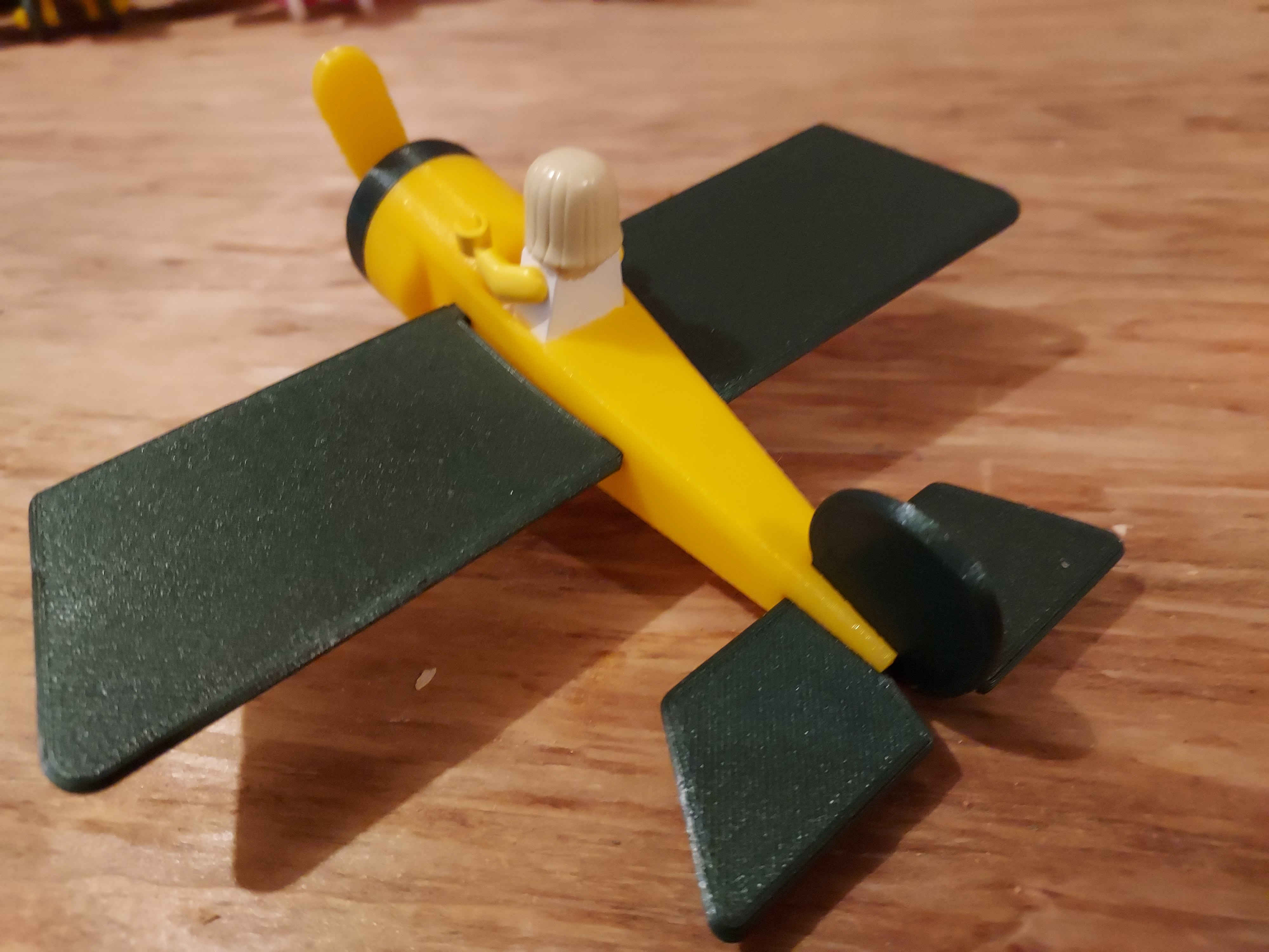 Snap together monoplane for Lego Minifigs to pilot by Robert | Download ...