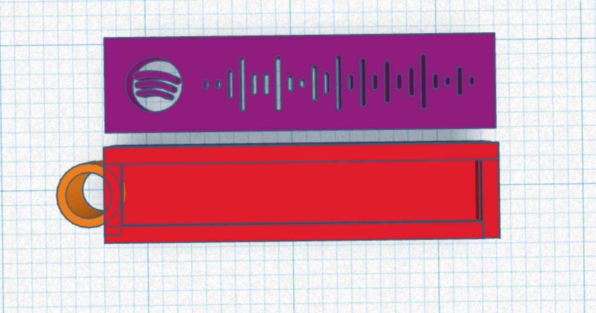 SPOTIFY CODE KEYCHAN by Adept0 | Download free STL model | Printables.com