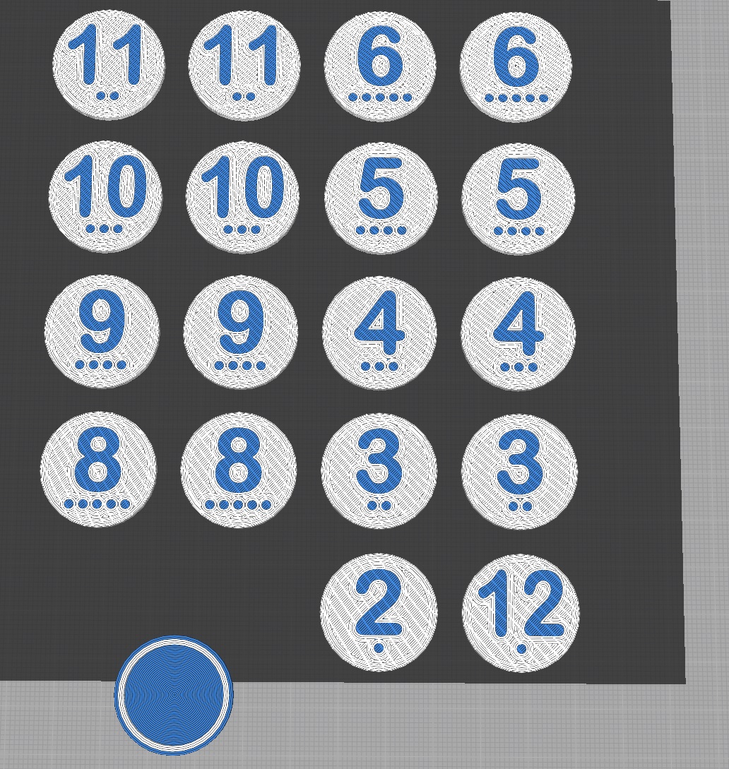 Catan tokens, numbers and numbers+letters von Dimitri De Cock ...