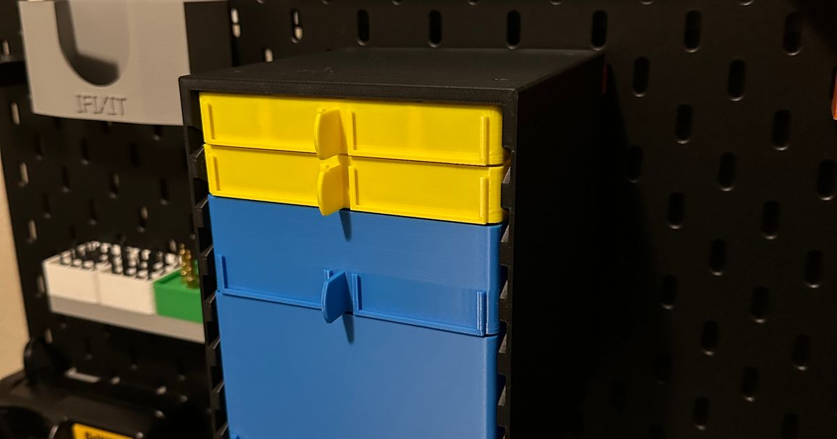 Ultimate Drawer System Ikea Skadis Adapter by Ridflea | Download free ... Ultimate Drawer System Ikea Skadis Adapter by Ridflea | Download free ...