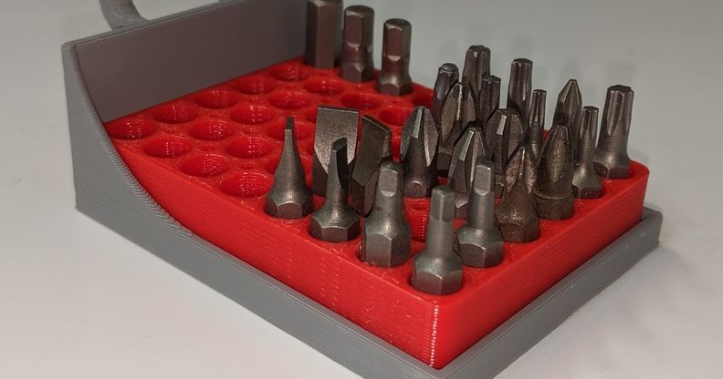 Pegboard Tray for hex bit holder - Updated by huberjer | Download free ...
