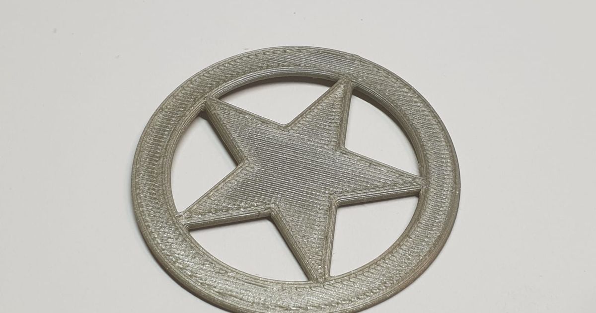 Sheriff star badge by Samotrel | Download free STL model | Printables.com