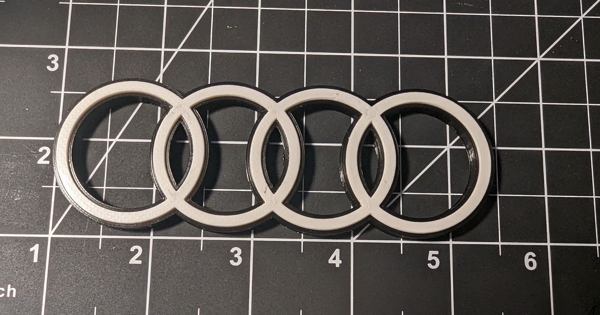 Audi logo 2 colors by Marc | Download free STL model | Printables.com