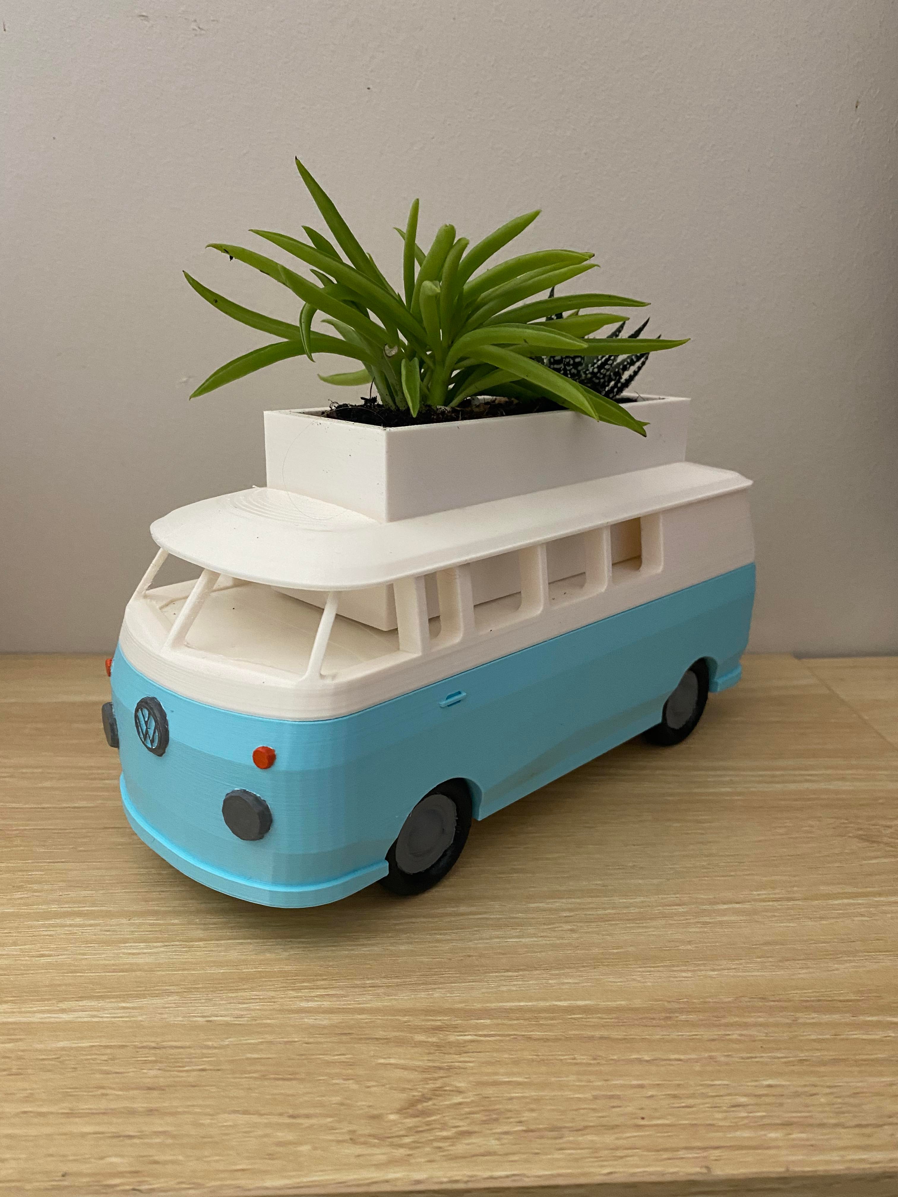 VW bus planter por Spin'O'Tech | Descargar modelo STL gratuito ...