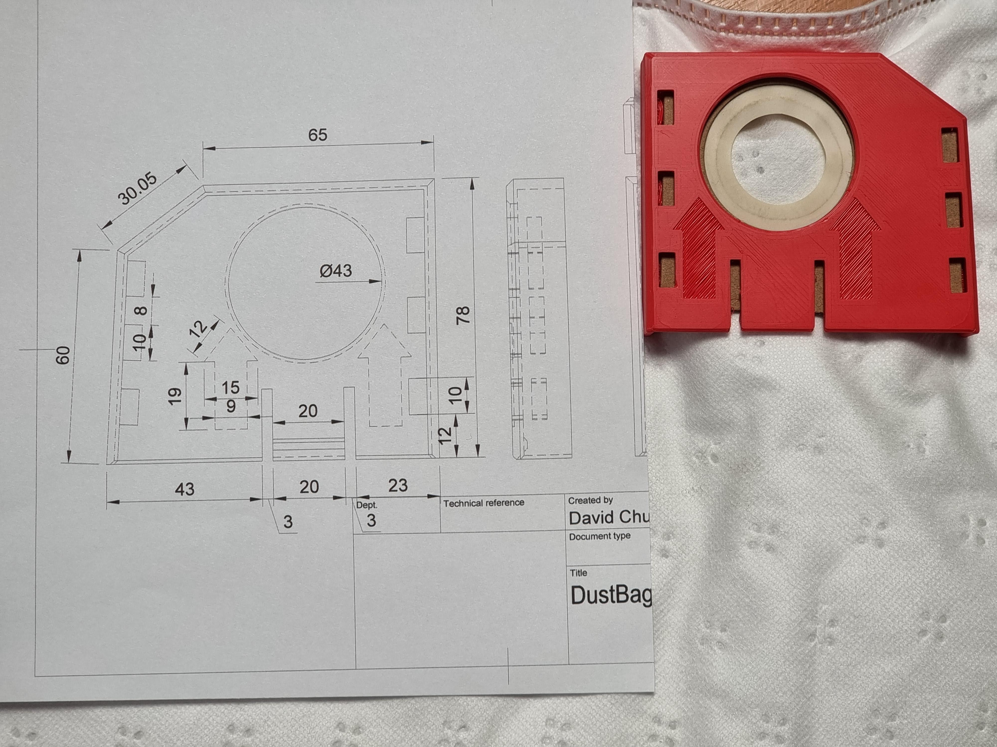 Dustbag adapter Hilti by David Chudoba | Download free STL model ...