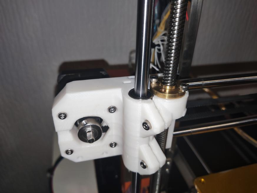 X-Axis with adjustable linear rod length (360mm to 388mm) and Z-endstop ...