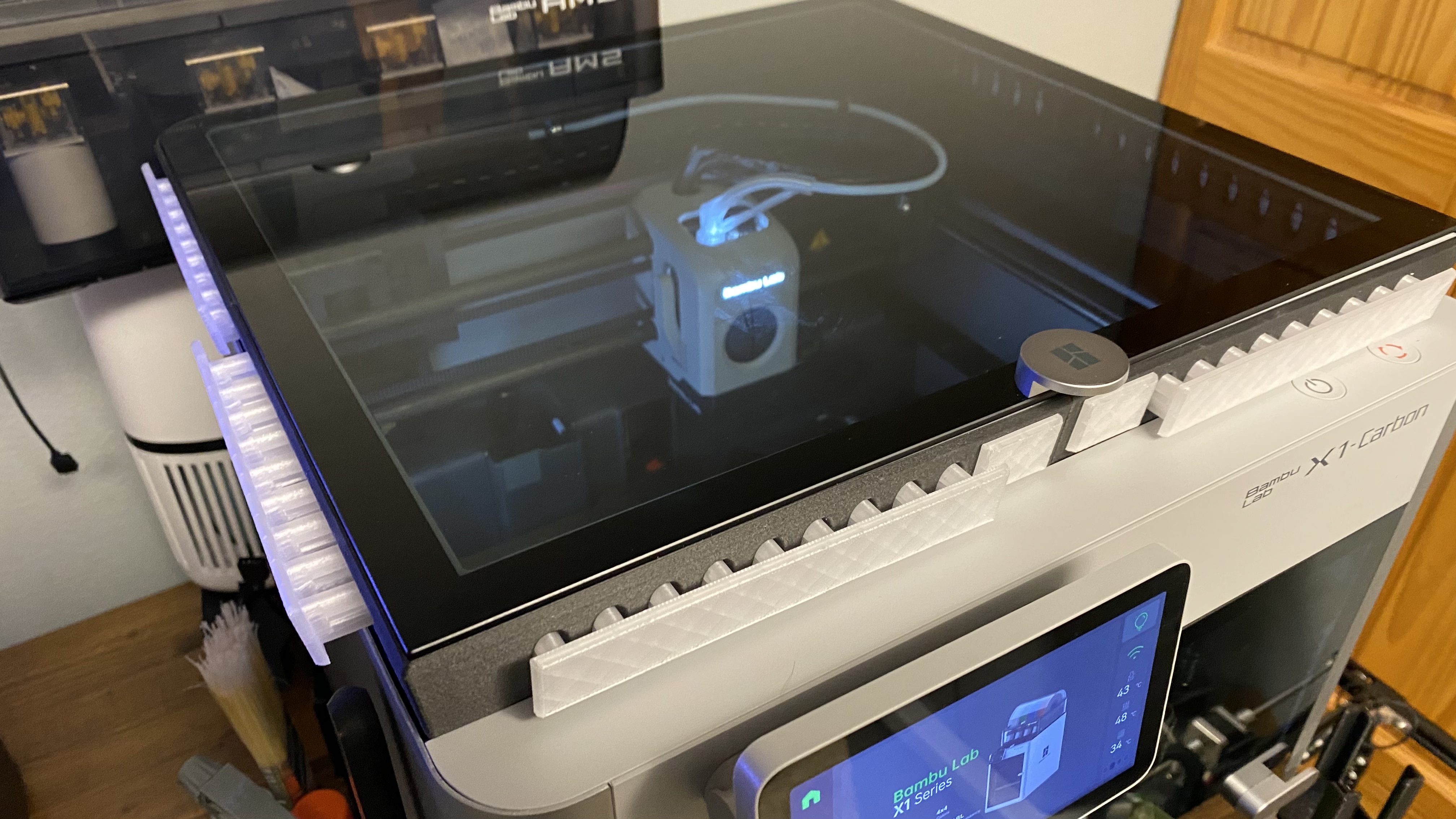 Bambu Lab X1-C P1P Vented Lid Riser by RockChewer | Download free STL ...