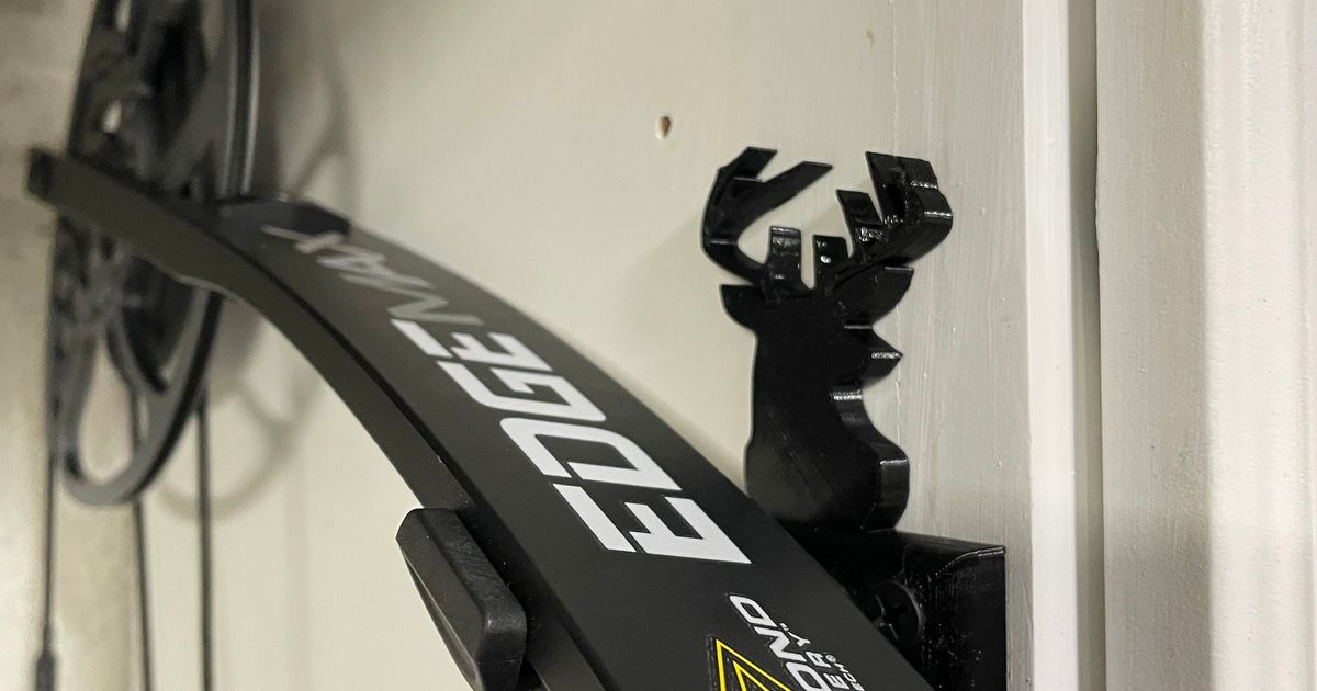 Compound Bow Wall Mount (Three versions) by DOCS | Download free STL ...