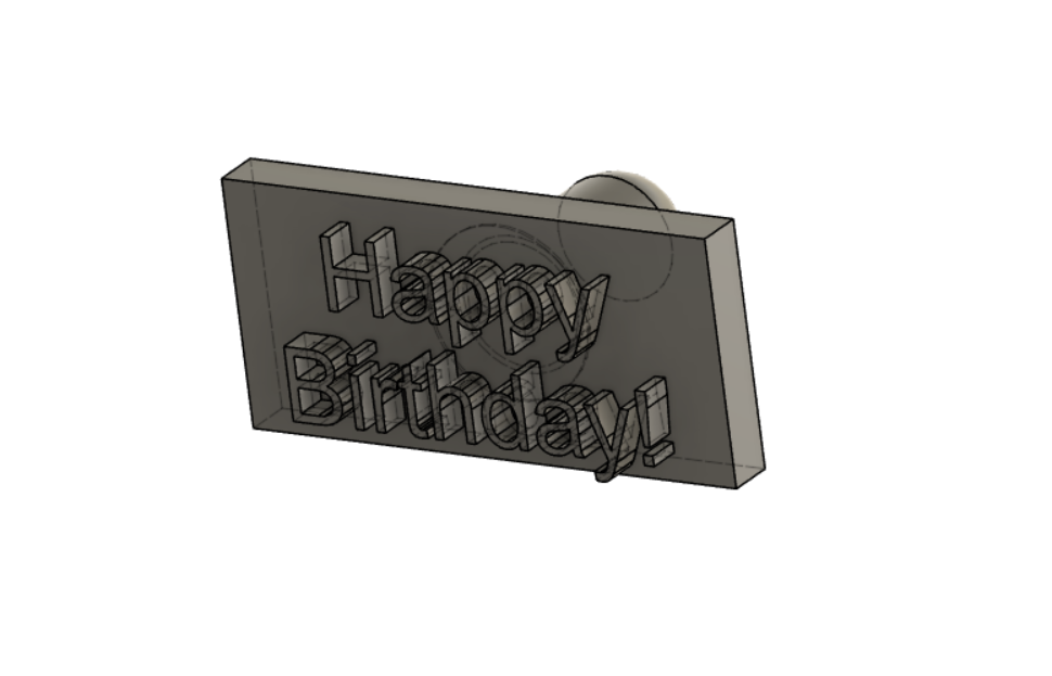 Happy Birthday Cake Stamp by Mr. 3D Engineer | Download free STL model ...
