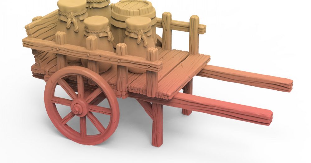Cart with Goods by Gracewindale | Download free STL model | Printables.com