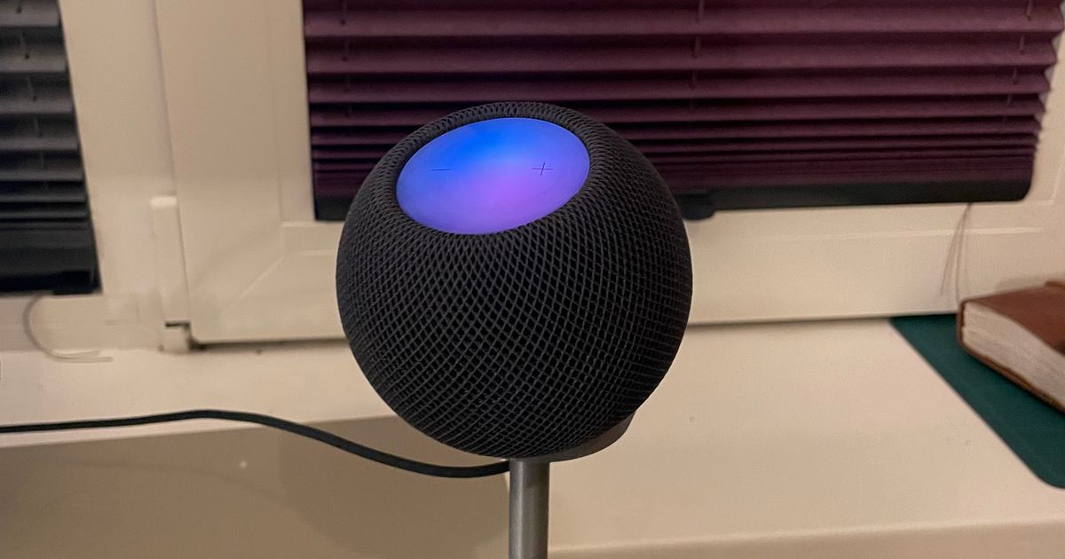 HomePod Mini desk / table / shelf mount by R2J3D | Download free STL ...