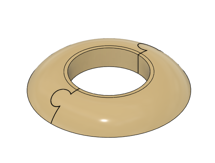 Pipe Cover (Pipe rosette) Parameterizable by Me2d | Download free STL ...